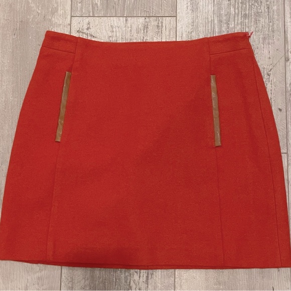 Skirts | Cute Orange Wool Half Zip On Side Skirt Vintage Orange | Poshmark